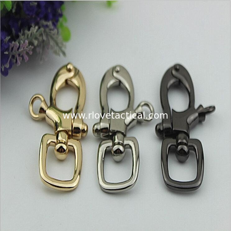 Novelty design handbag 20 mm nickel color metal spring trigger snap hooks for leather strap