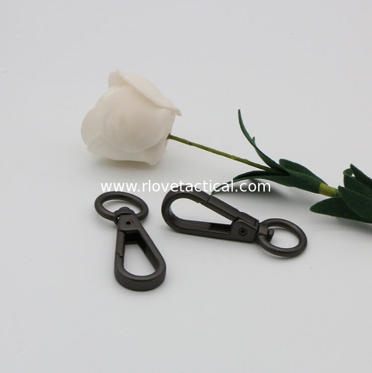 OEM bag fitting gunmetal color zinc alloy 13.3 mm hardware snap hook for straps