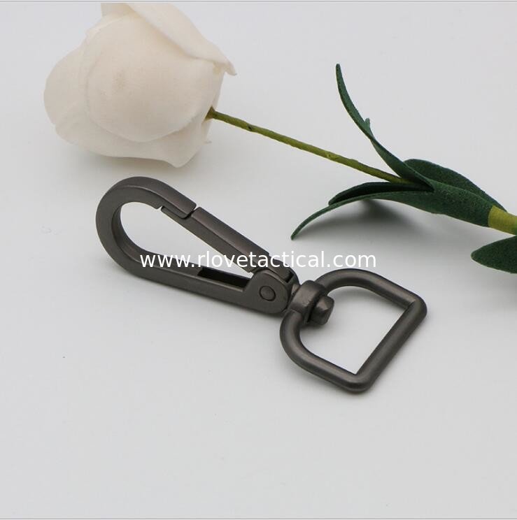 New products zinc alloy gunmetal color 20.7 mm square snap hooks for handbag