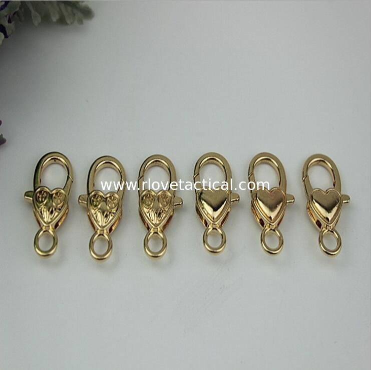 Hanging plating gold not pattern handbag hardware zinc alloy snap clip hook 5 mm for metal chains