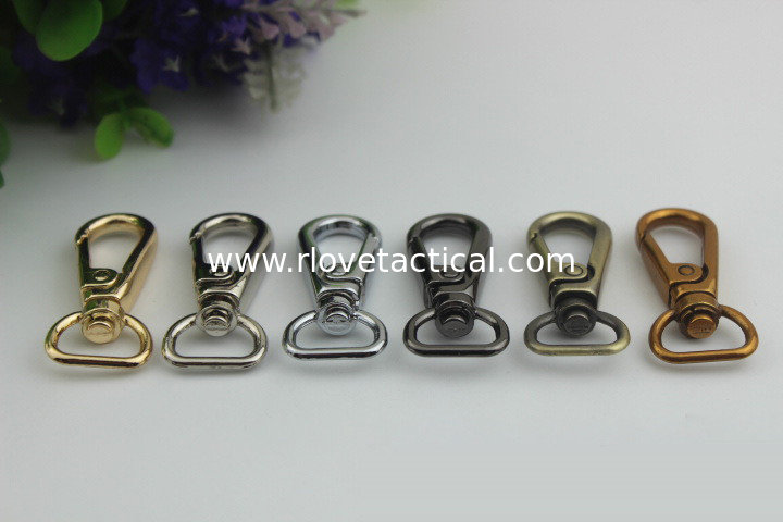 Manufacturing plating 6 color high quality metal d ring snap hooks 13 mm for handbag