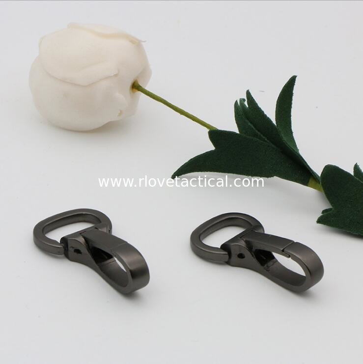 Innovative customized gunmetal color 16.3 mm galvanized snap hook for handbags