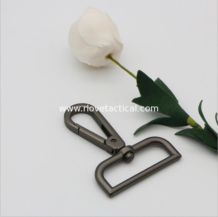 Good quality plating gunmetal color 38.5 mm metal snap hook lanyard for purse