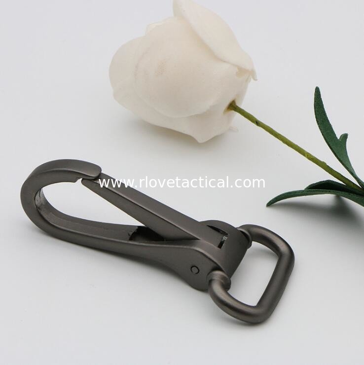 Good plating zinc alloy gunmetal 1 inch snap spring hook for straps