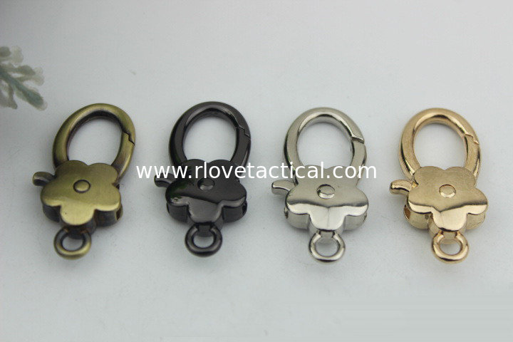 Promotion 4 color zinc alloy small 5 mm handbag snap hook wholesale