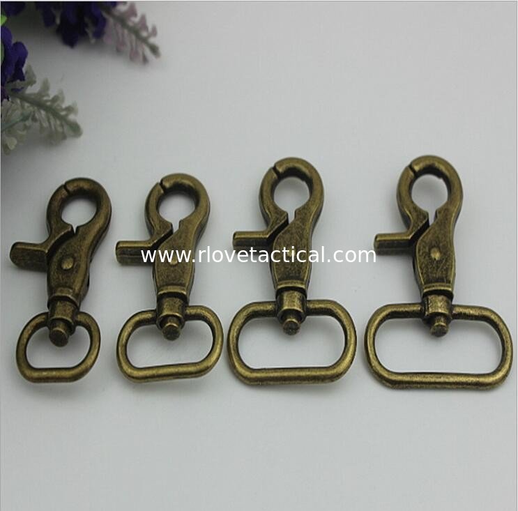 India hot sales anti brass zinc alloy all kinds of size heavy duty snap hook for bags