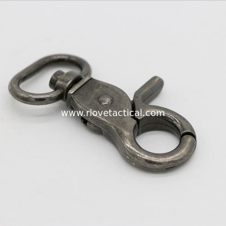 Handbag parts zinc alloy rolling plating anti sliver spring swivel trigger snap hooks 19 mm