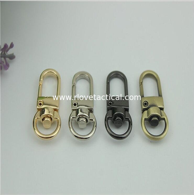 Lanyard accessories zinc alloy hanging brush anti brass 11 mm round eye bolt snap hook bag