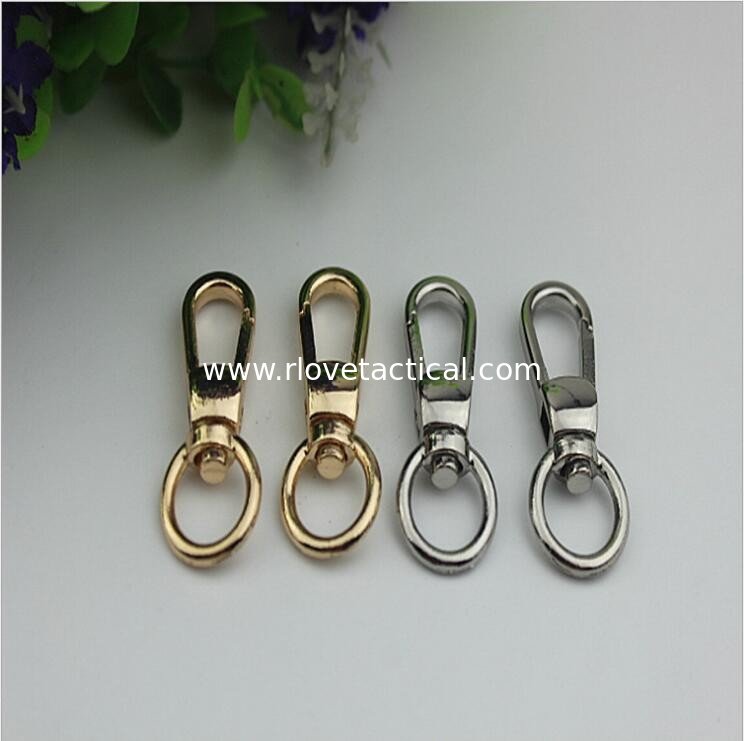 Die casting zinc alloy round eye bolt 12 mm nickel snap hook with hanging plating
