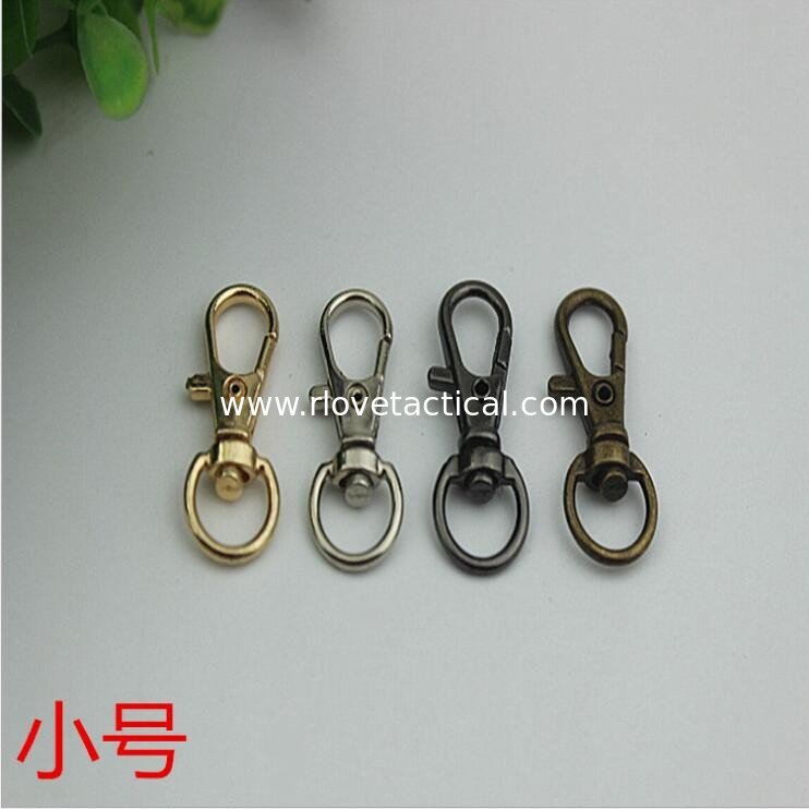 Bag accessories parts zinc alloy round 10 mm small claw snap hook clip for metal chain