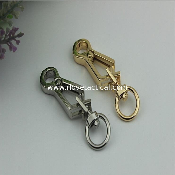 Fancy style bag fitting 11 mm gold & nickel color metal spring clip snap hook for handbag