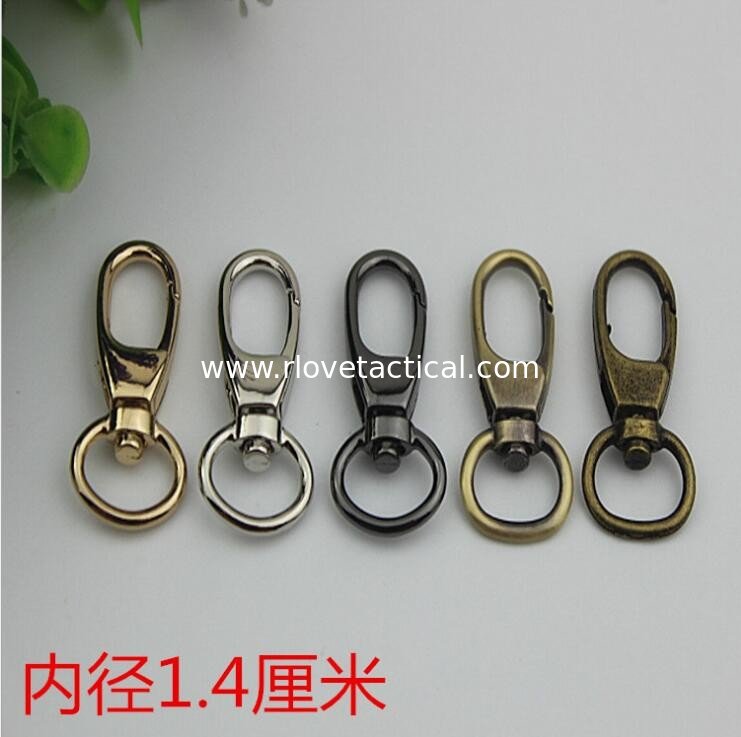 SP080 Custom zinc alloy 5 color 14 mm swivel spring snap clip bag strap hook for bags