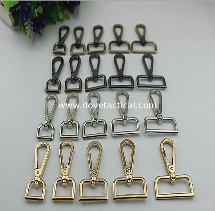 Personalized custom convenient 5 size gold metal handbag zinc alloy snap hook 32 mm & 38 mm