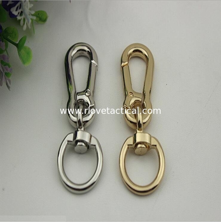 Bag hardware products 20 mm gold & nickel metal swivel eye bolt zinc snap hook