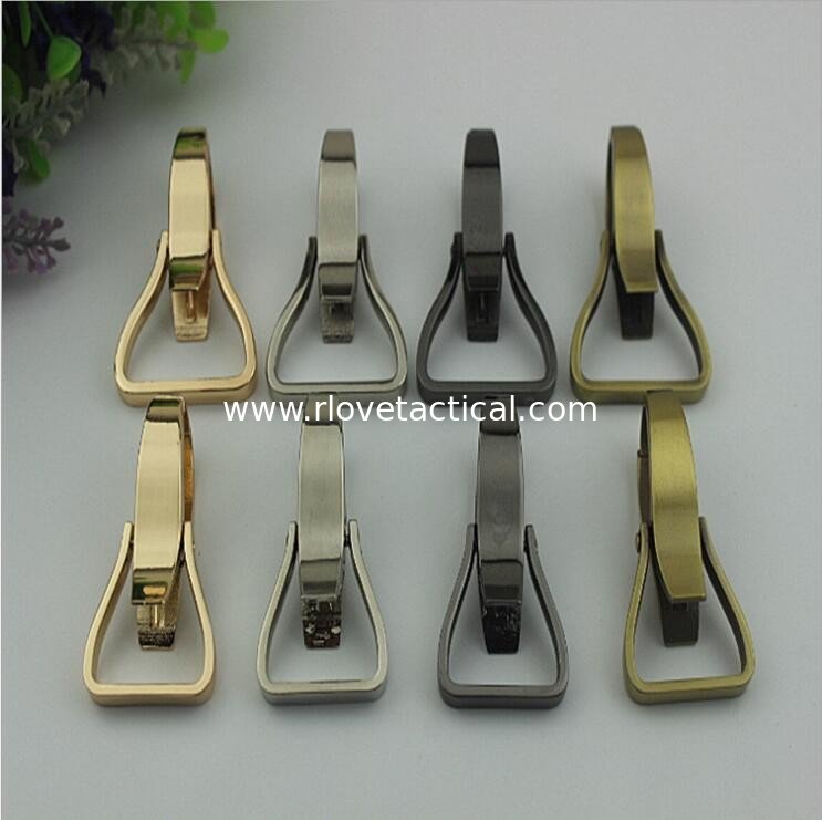New style zinc alloy 4 color provide bag accessory 25 mm & 31 mm width triangle snap hook