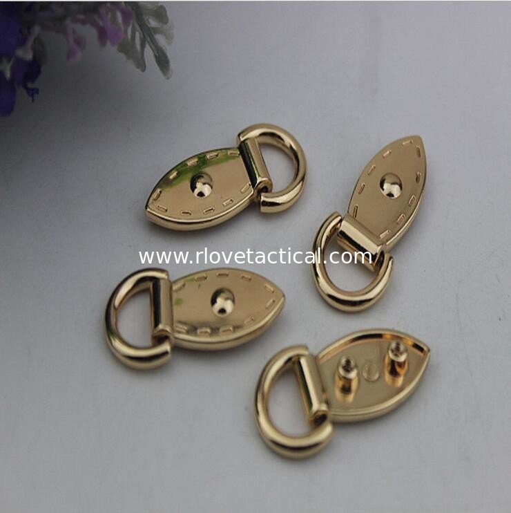Decorative hardware metal zinc alloy ligh gold 11.5 mm handbag straps buckle rivet stud with screw