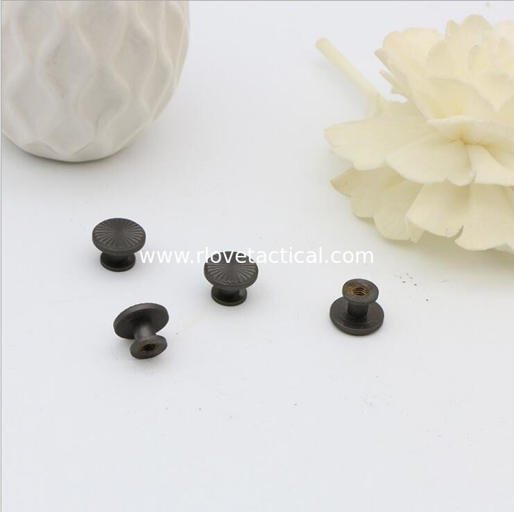 Cheap fashion gunmetal color brass 10.5 mm flat rivets round head for handbags