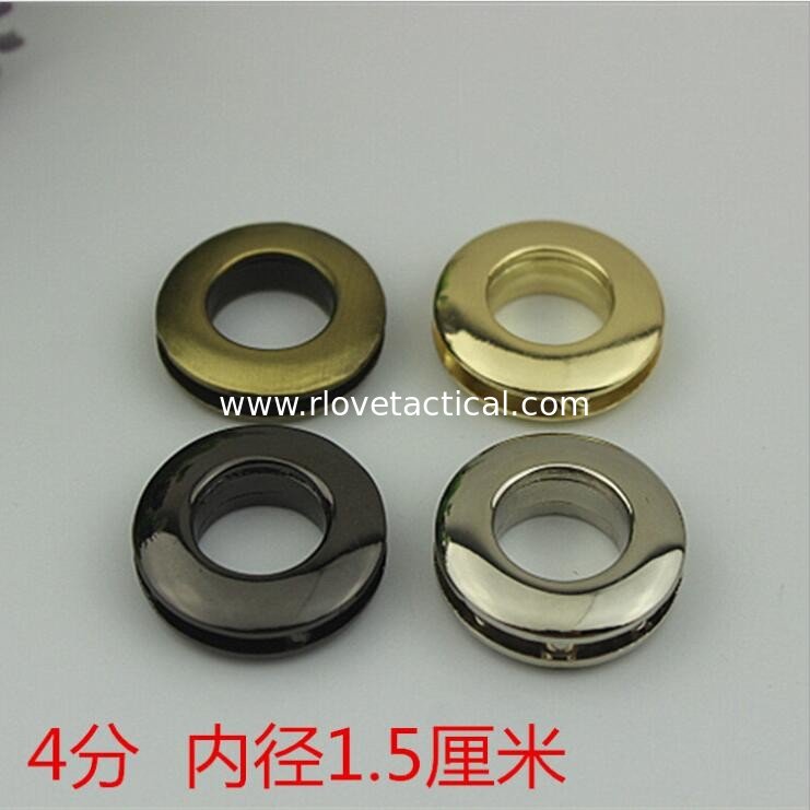 Factory manufacturing multi color zinc alloy handbag 15 mm metal round eyelets with screws