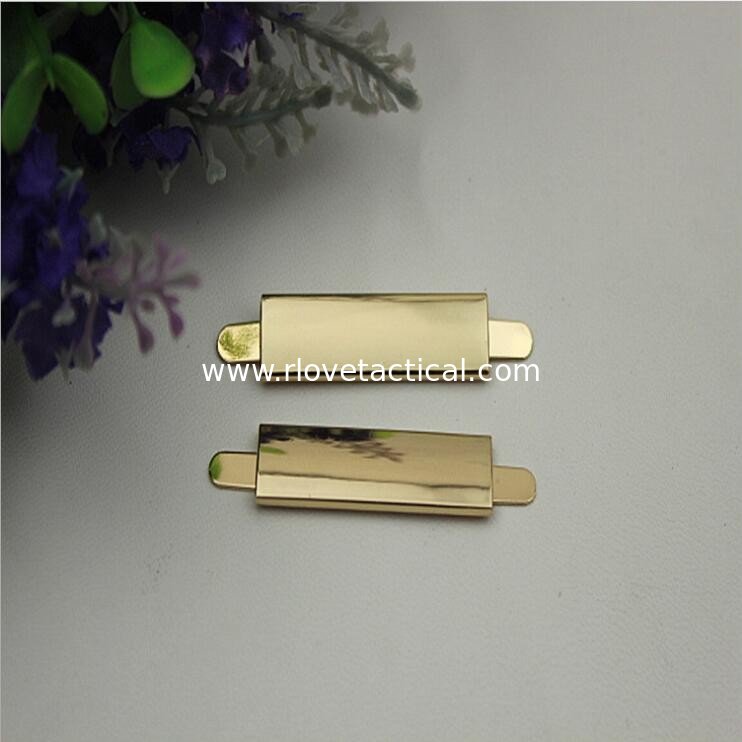 Custom factory fashion gold rectangular decoration bag accessories metal handbag corner protector