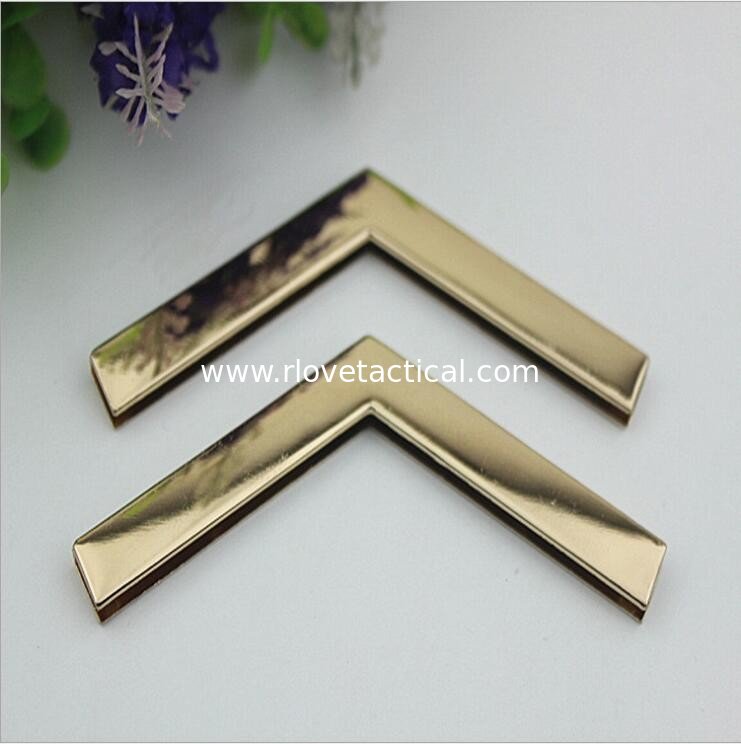 Factory direct sales iron material 105 mm length golden handbag corner protectors for box