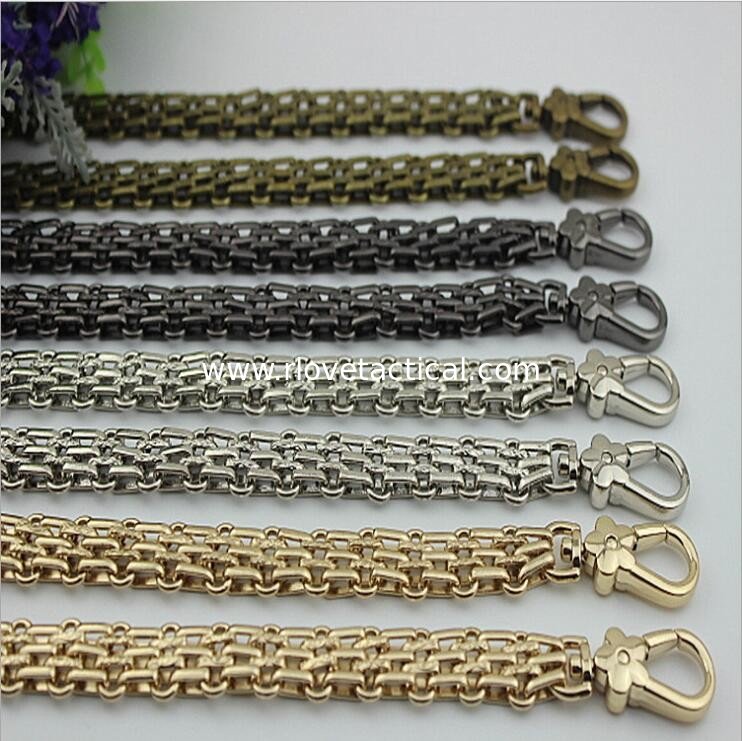 New product design zinc alloy snap hooks match 120 mm iron material gold chain for bag