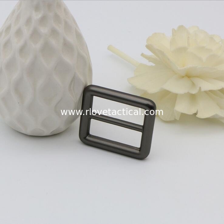 Handbag accessories 1 inch gunmetal color metal adjustable slide buckles for leather straps