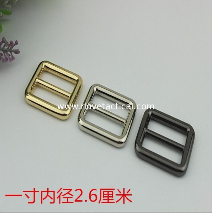 Personalized fashion nickel free light gold 26 mm bag metal slide buckles for leather
