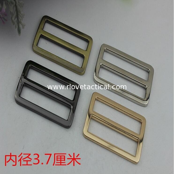 Factory outlets gunmetal zinc alloy 37 mm adjustable slide buckles for handbag hardware