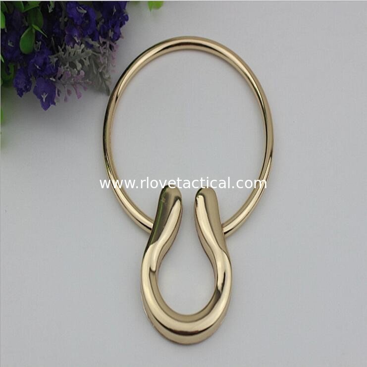 Custom metal hardware accessories zinc alloy light gold purse leather low price handbag strap handle