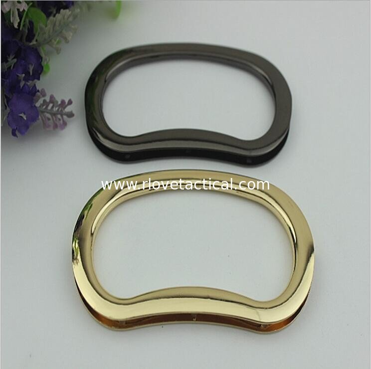 Wholesale new bag making accessories DIY zinc alloy 2 color bag metal handle