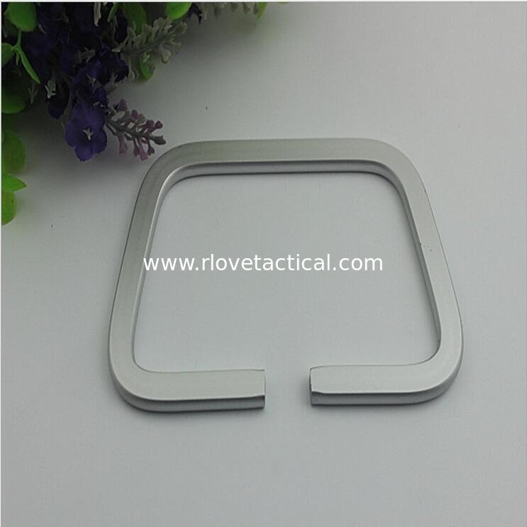 Bag accessories nickel color plated metal square ring handbag handle