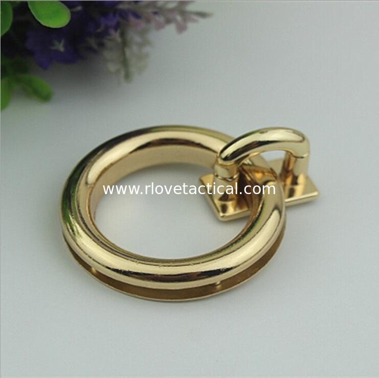 Wholesale high quality lady bag lock light gold metal twist turn decorative lock for bags