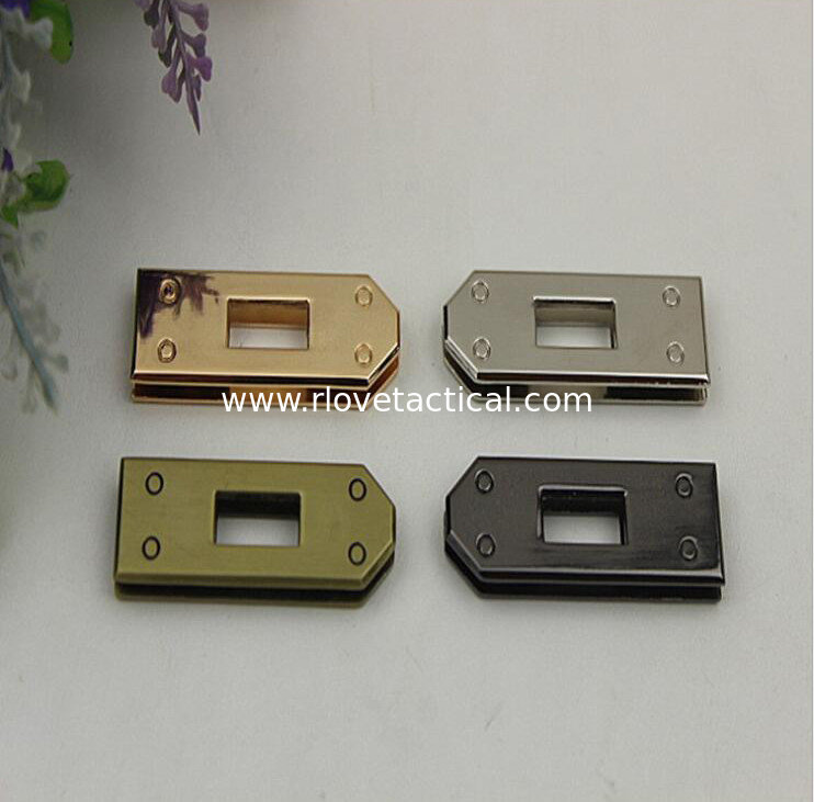 High end multi-color zinc alloy purse lock bag hardware accessories bottom for selling