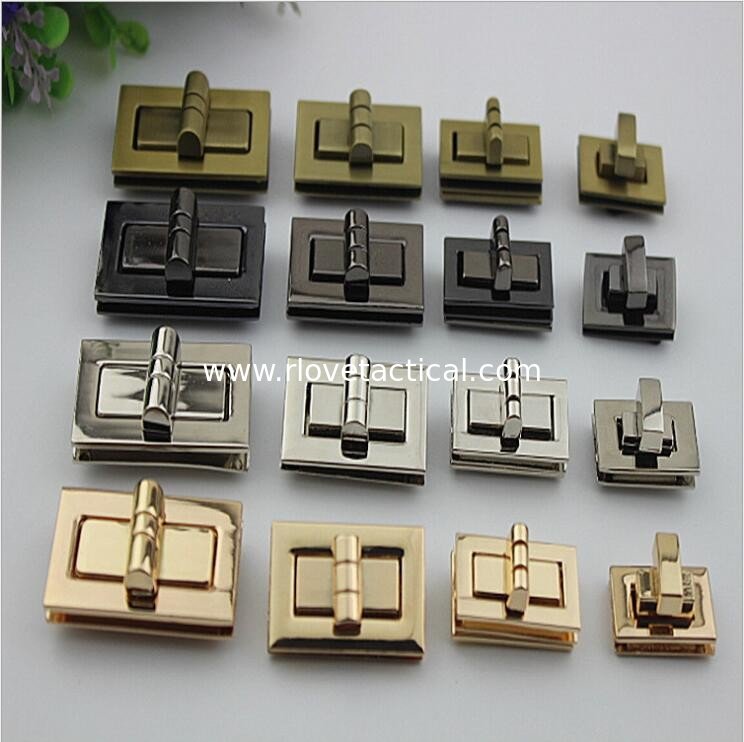 Good price zinc alloy multi-color leather handbags fittings metal turn lock