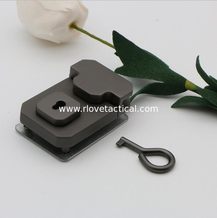 Luggage hardware accessories gunmetal color metal square plug lock for wooden box