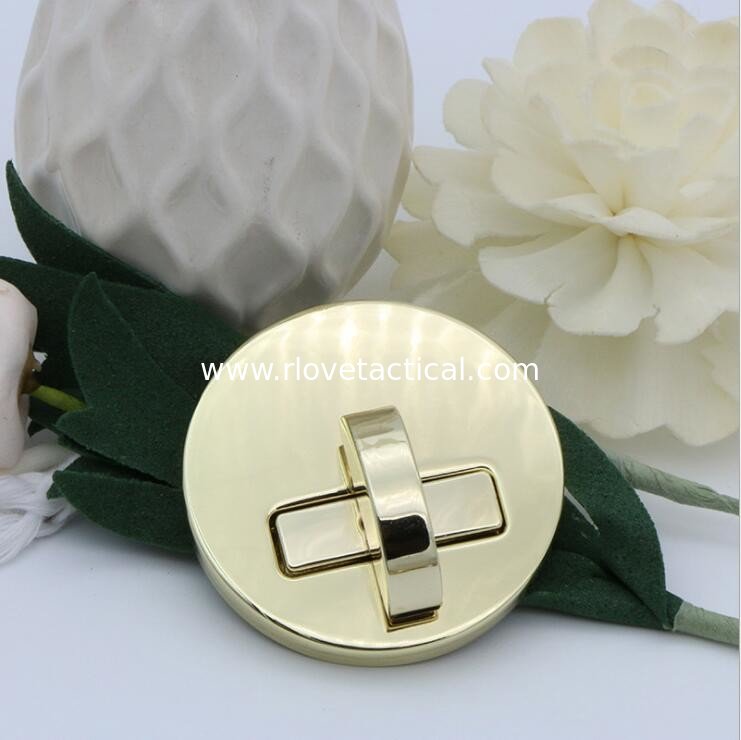 Purse Leather Hardware Accessories Zinc Alloy Round Shape Metal Twist Turn Locks