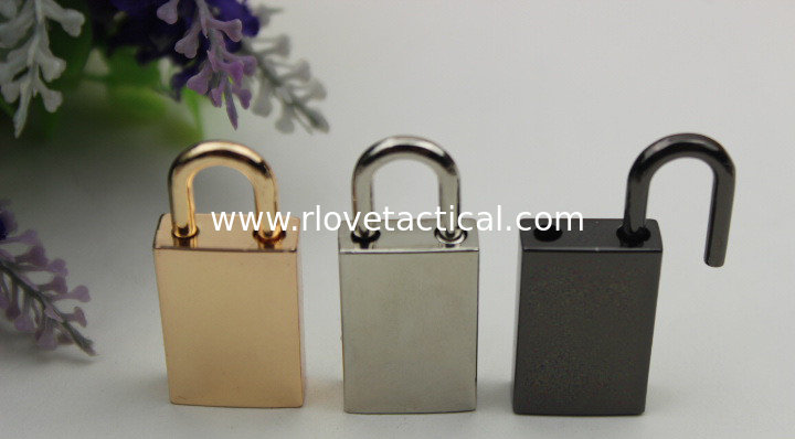 Handbag hardware accessories 3 color without keys decoration Padlcok for purse