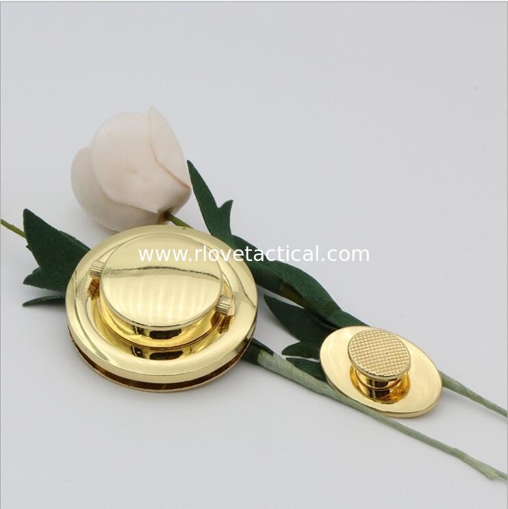 Bag making accessories customized zinc alloy handbag push lock for wholesale
