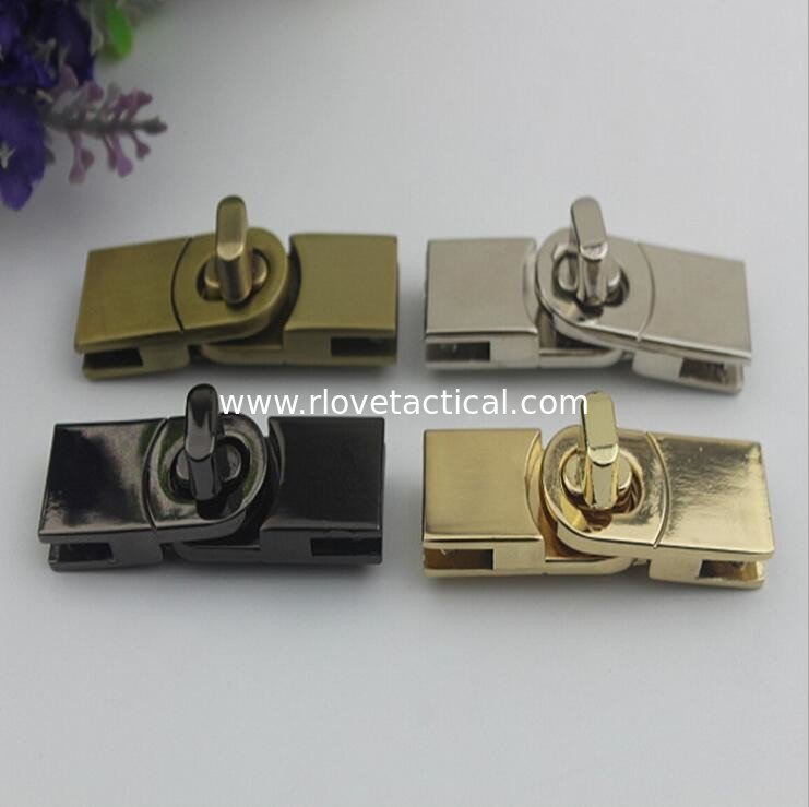 Good price three sets zinc alloy multi-color handbags fittings metal turn lock