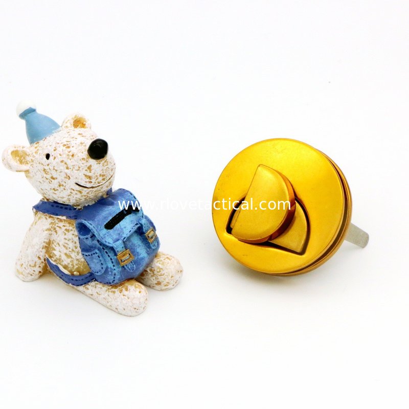 Leather bag metal fittings fashion round shape OEB gold color twist lock for handbags/purse