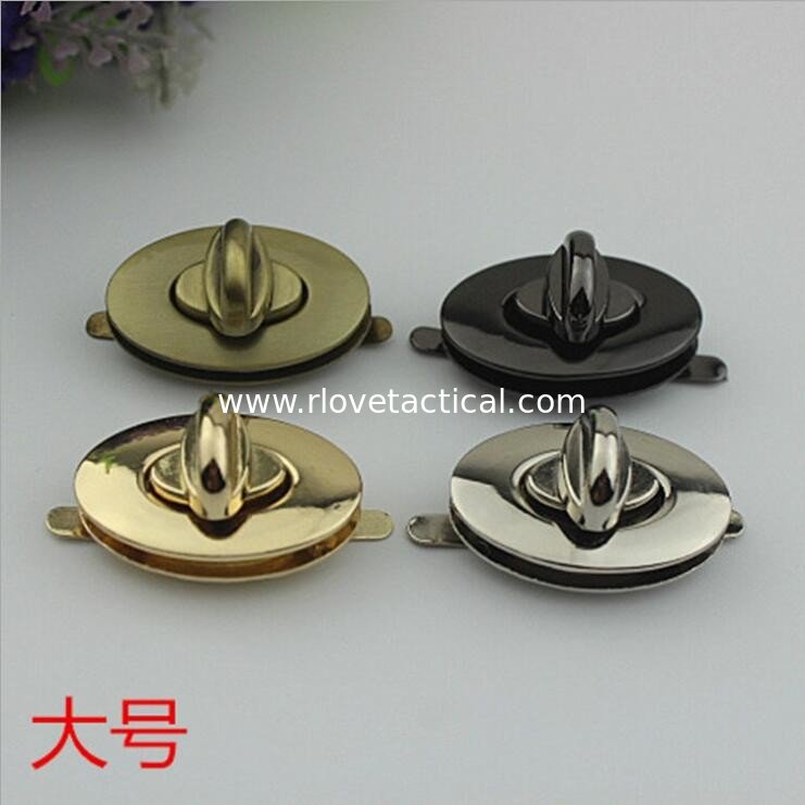 Shiny gold bag hardware fittings fashion zinc alloy twist turn lock for purse