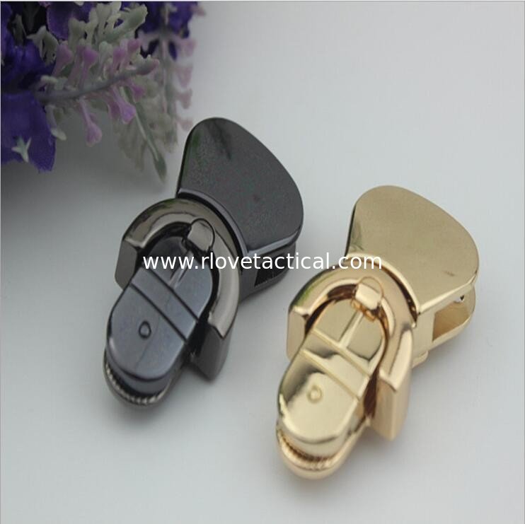Wholesale Zinc Alloy Gunmetal Color Purse Lock Closure Twist Turn Clutch Locks