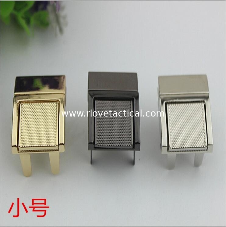 Fashion hardware gunmetal color closure catch clasp metal push press locks for handbags