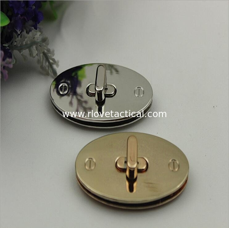 New arrival zinc alloy gold color oval type fashion wild handbag twist locks