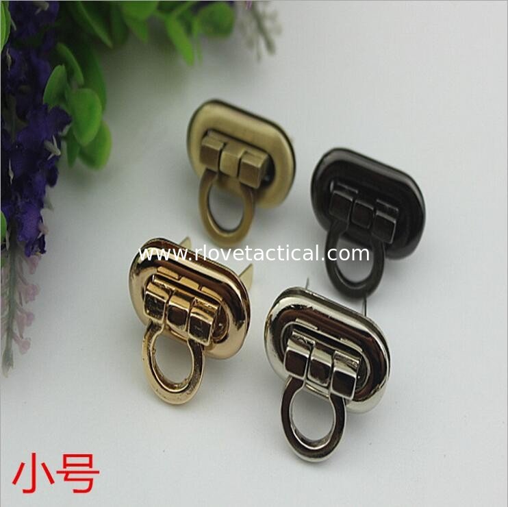 Lady handbag zinc alloy gunmetal color high quality metal twist locks