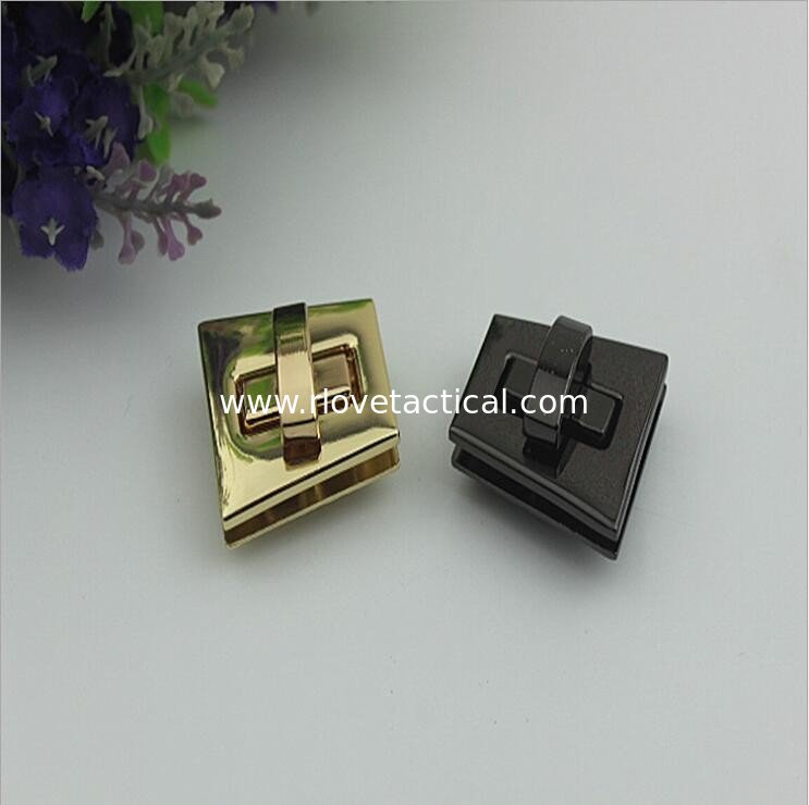 New design light gold irregular shape twist lock purse hardware for handbag
