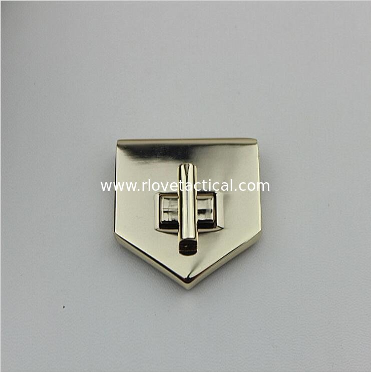 Europe style high quality bag metal accessories nickel color irregular triangle shape twist locks