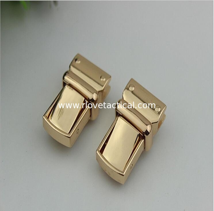Fashion bag make accessories light gold metal press locks for handbags