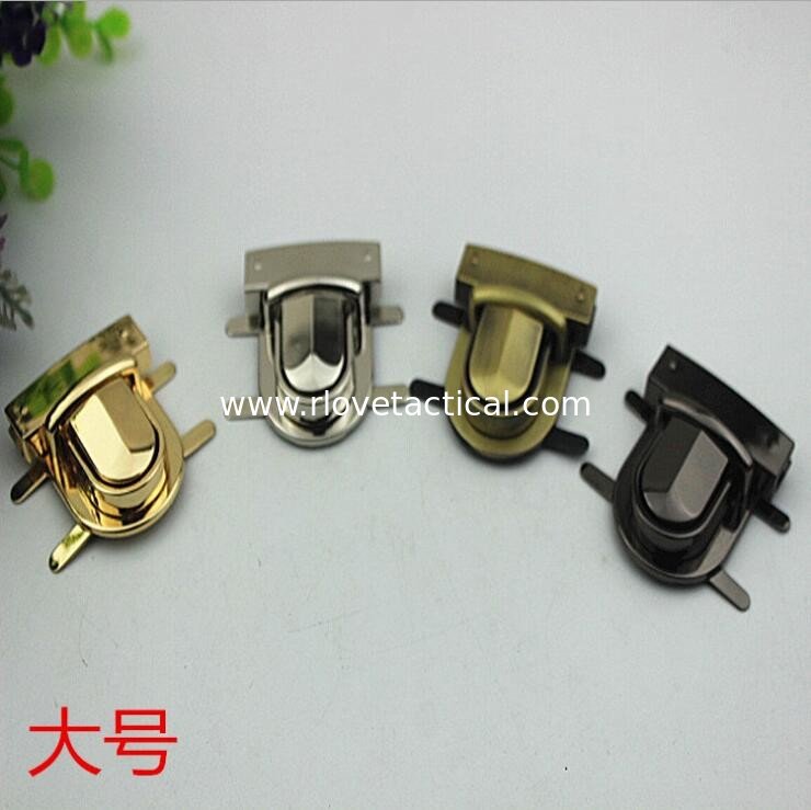 New product high end plating zinc alloy metal push press locks for handbag