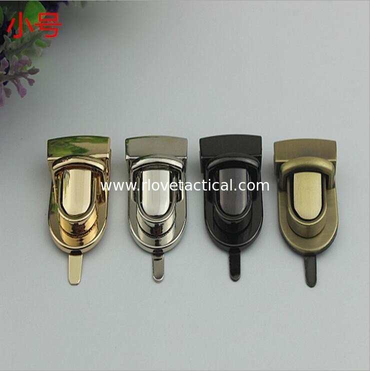 GZ Professional Custom Nickel Color Metal Push Lock For Handbags